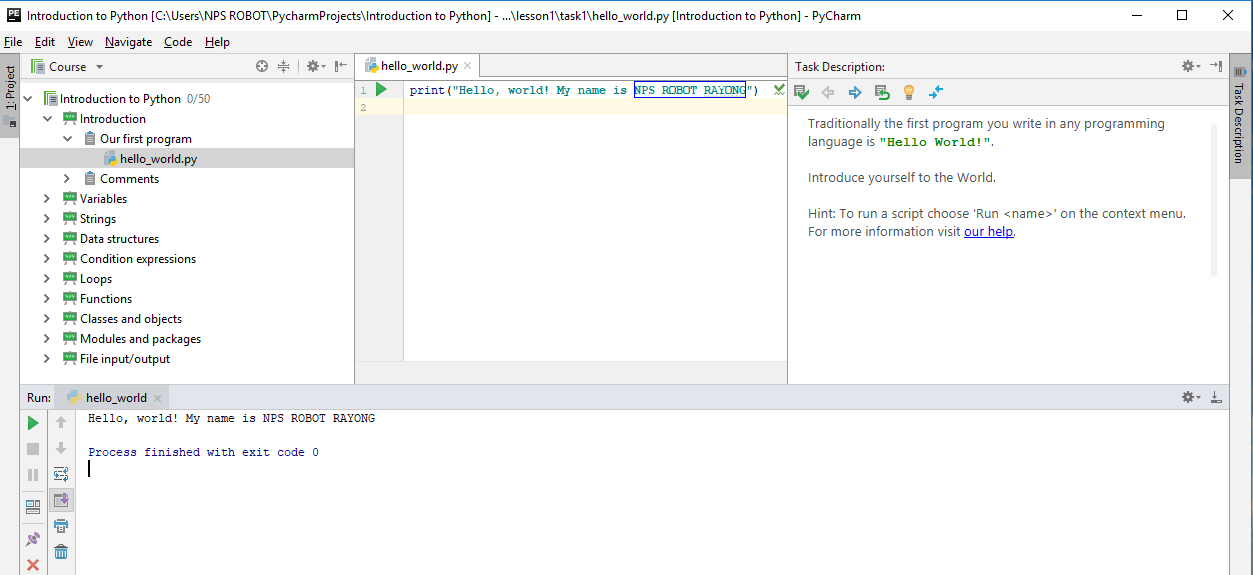 PyCharm Edu โปรแกรมสอนและเขียนภาษาไพทอน – NPS ROBOTICS COMPUTER