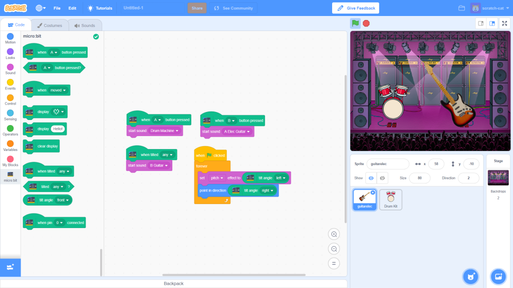 ใช้ micro:bit ควบคุม Scratch 3.0 – NPS ROBOTICS COMPUTER